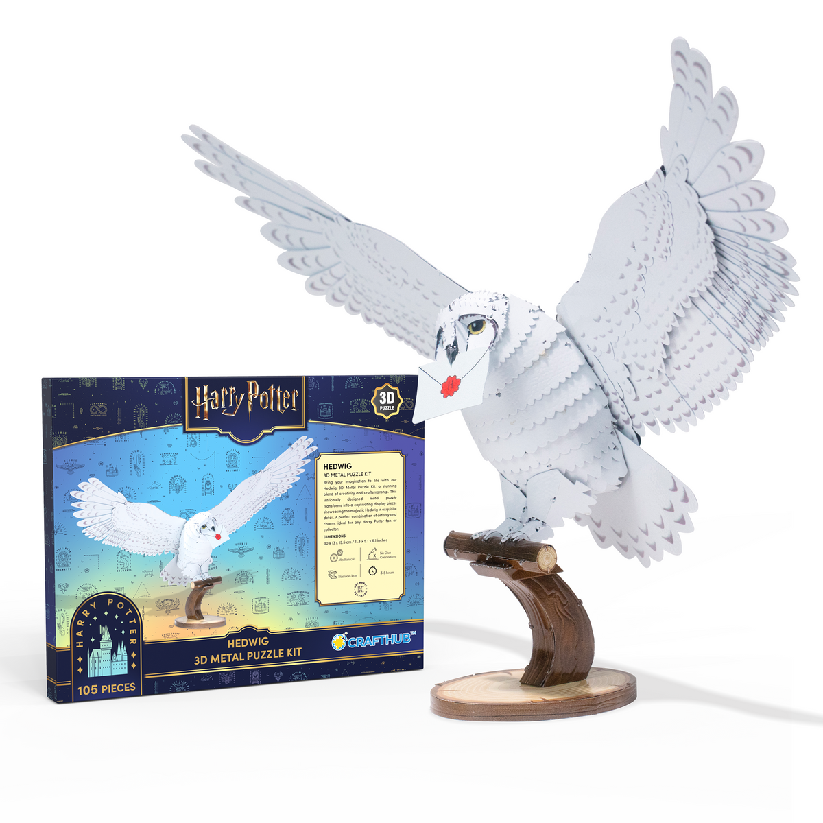 Hedwig – 3D-Metallpuzzle – Craft Hub DE